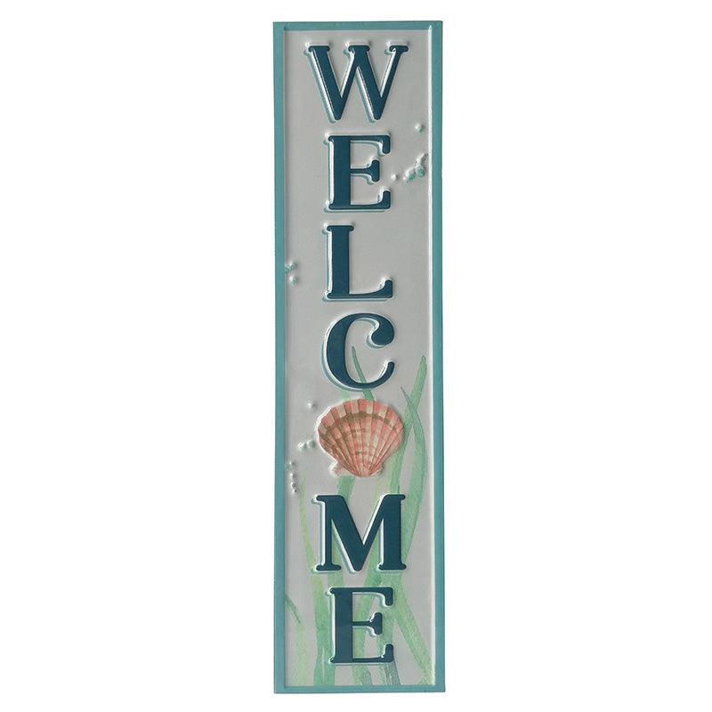 Welcome Scallop Sign - Metal 24” – Shore And More