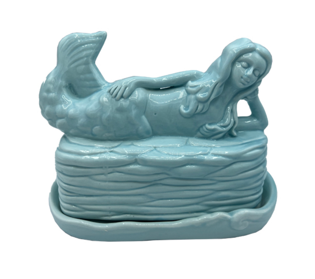 Ceramic Mermaid Butter Dish – Shore And More