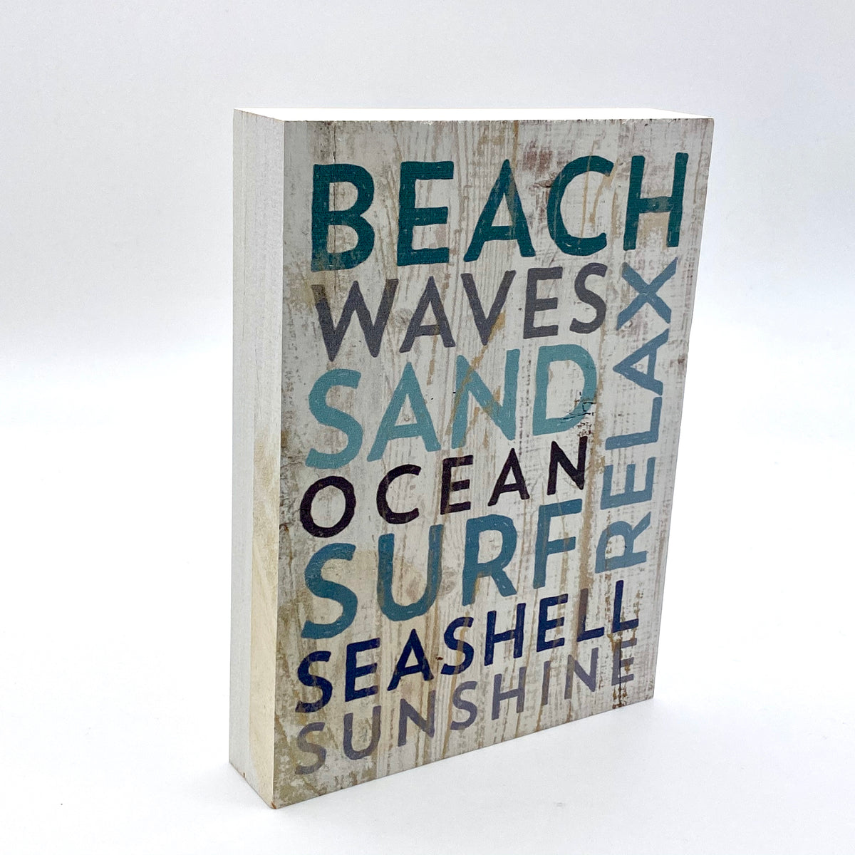 Wooden Word Block - Beach, Waves, Sand – Shore And More