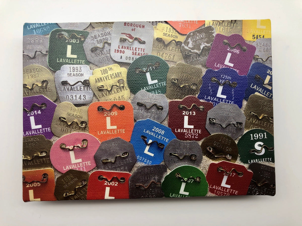 Lavallette - Season Beach Badges - 5"x7" canvas print – Shore And More