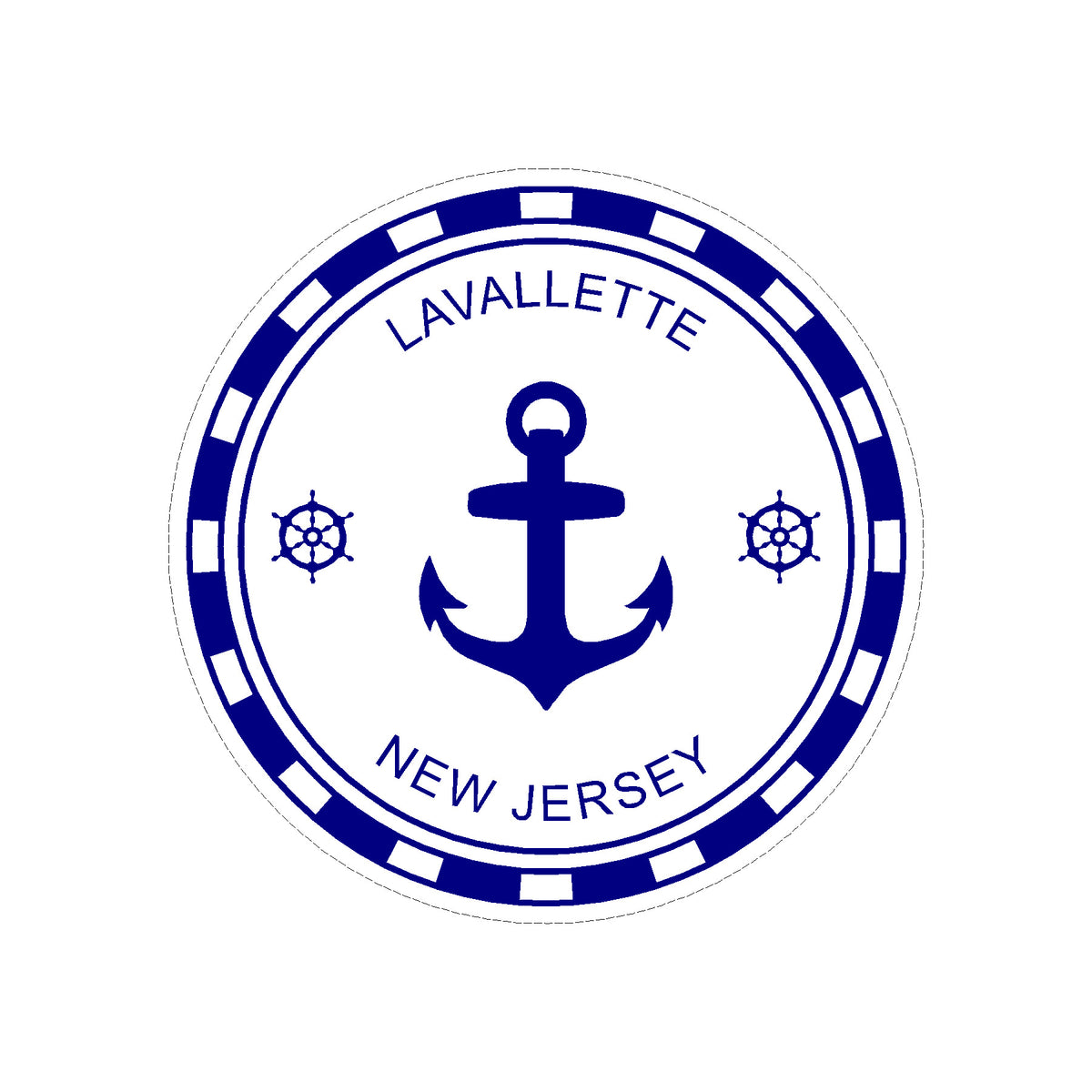 Sticker - Lavallette - Blue Anchor – Shore And More